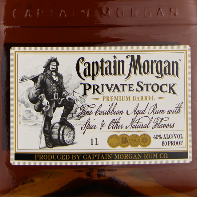 Captain Morgan Private Stock Label