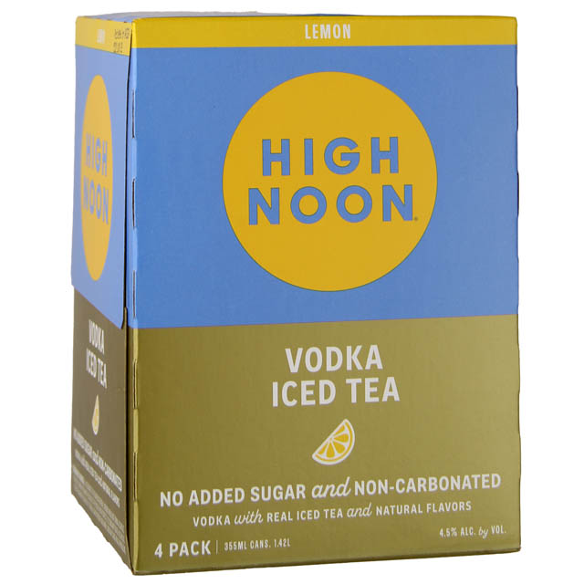 High Noon Vodka Iced Tea Lemon Cans 4 Pk / 4-355mL - Marketview Liquor