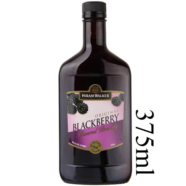 Hiram Walker Blackberry Flavored Brandy - (Half Bottle) / 375ml ...