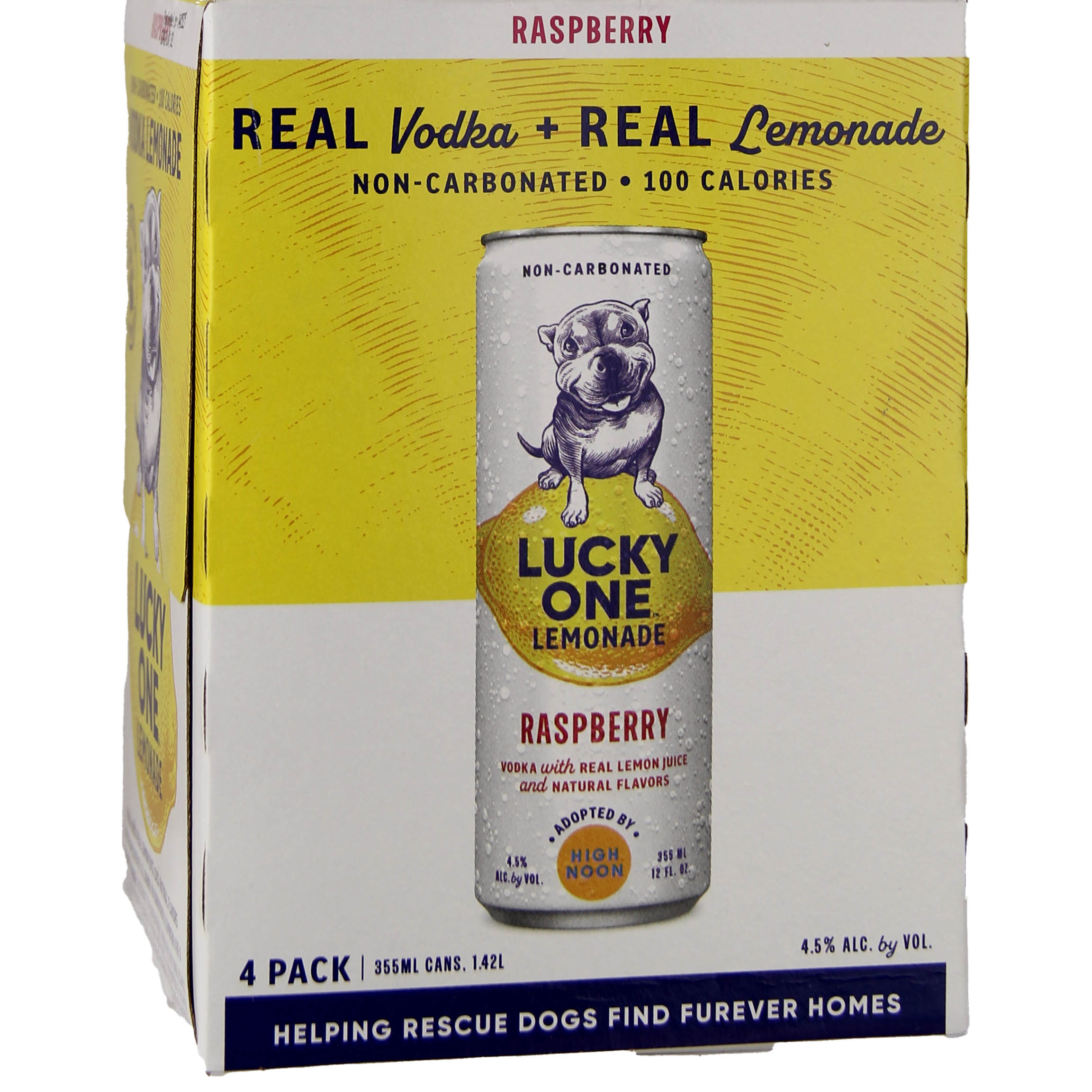 High Noon Lucky One Lemonade Raspberry 4 Pack / 4-355mL - Marketview Liquor