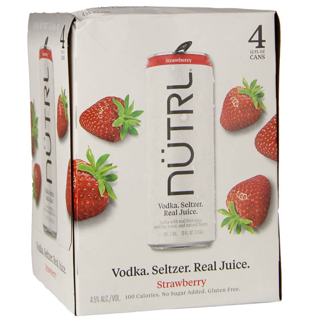 Nutrl Vodka Strawberry Seltzer 4 Pack / 4-355mL - Marketview Liquor
