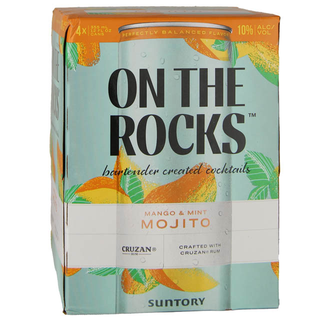 Cruzan Rum On The Rocks Mango and Mint Mojito 4 Pack / 4-355mL ...