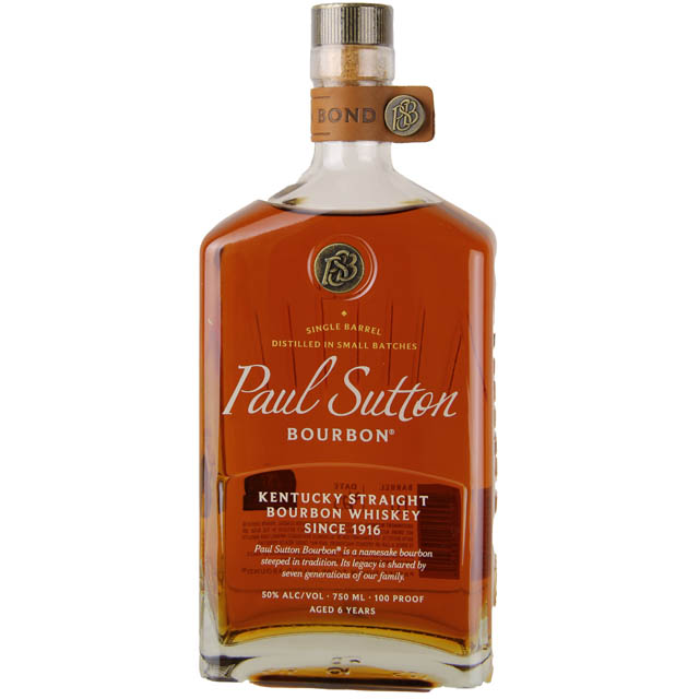 Paul Sutton Single Barrel Kentucky Straight Bourbon Whiskey / 750mL ...
