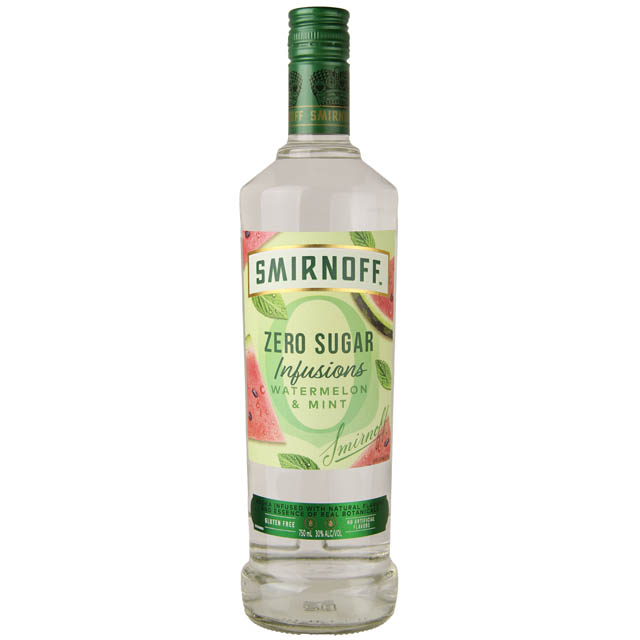 Smirnoff Zero Sugar Infusions Watermelon & Mint Vodka / 750mL ...