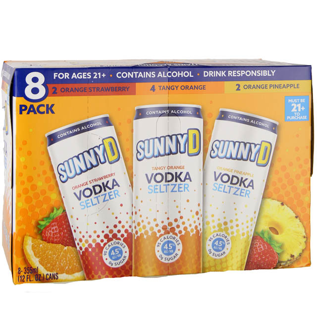 Sunny D Vodka Seltzer Variety 8 Pk / 8-355mL - Marketview Liquor