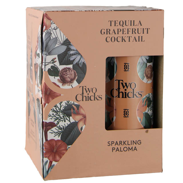 Two Chicks Sparkling Tequila and Grapefruit Cocktail 4 Pack Can / 4 ...