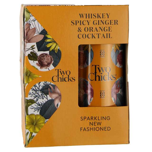 Two Chicks Sparkling Whiskey Spicy Ginger & Orange Cocktail 4 Pack Can ...