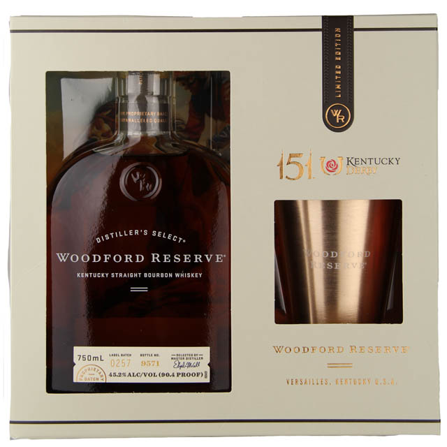 Woodford Reserve Bourbon Gift Set with Spire Cup / 750 ml - Marketview ...